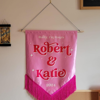 Wedding Velvet Hanging Flag Banner Alternative Wedding Wedding Signage ...