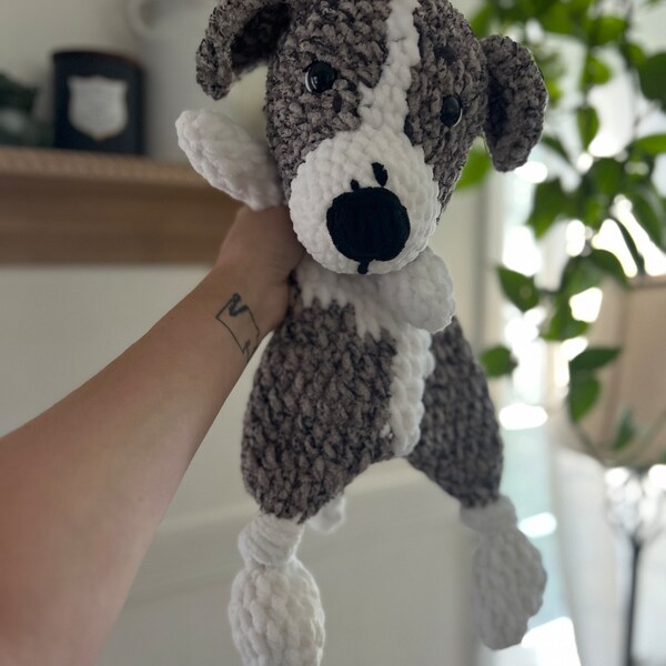 Hunley Hound + Teacup Pup Knotted Lovey — Crochet Dog PATTERN - Etsy