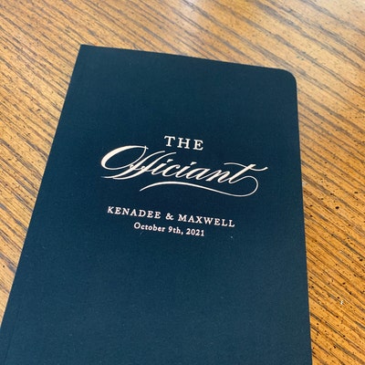 Personalized Officiant Book, Wedding Officiant Book, Officiant Notebook ...