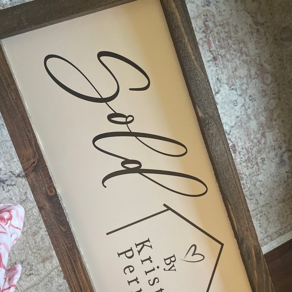 Realtor Sold Sign | Personalized Sold Photo Prop | Realtor Closing Sign ...
