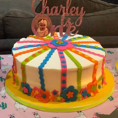 Personalized First Birthday Cake Topper, Photo Cake Topper, Smash Cake ...