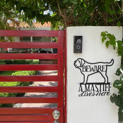 English Mastiff Metal Sign, Metal Wall Art, Metal Wall Decor, Outdoor ...