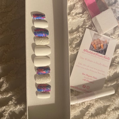 Candy Paint Matte Nails Coffin Nails Fake Nails Press - Etsy