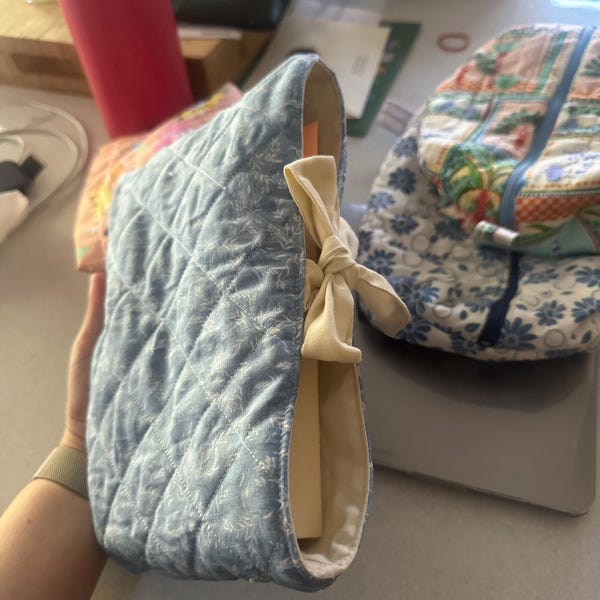 Quilted Book Cover Sewing Pattern: Customizable Journal, Bible (PDF ...