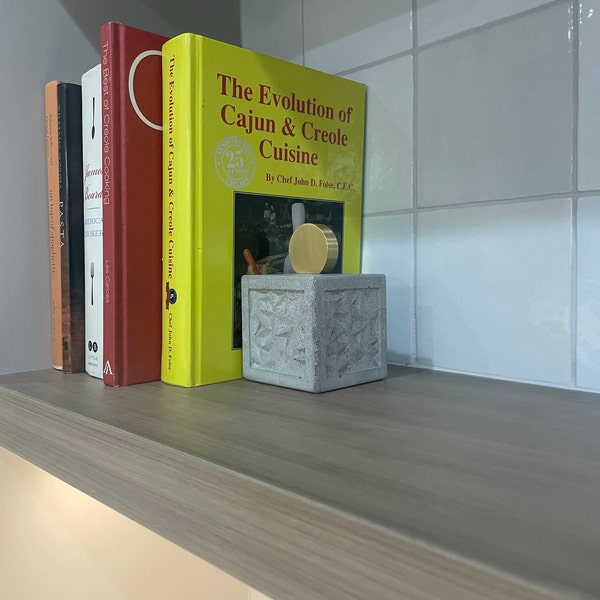 Luxe Concrete Paperweight With Brass Pull - Etsy