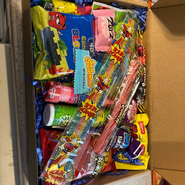 Blue Raspberry Favorites Candy Snack Pack | Blue Razz Candy Gift Box ...