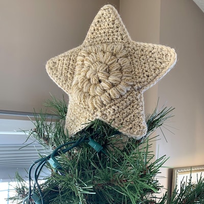 CROCHET PATTERN // Christmas Tree Topper Crochet Star - Etsy