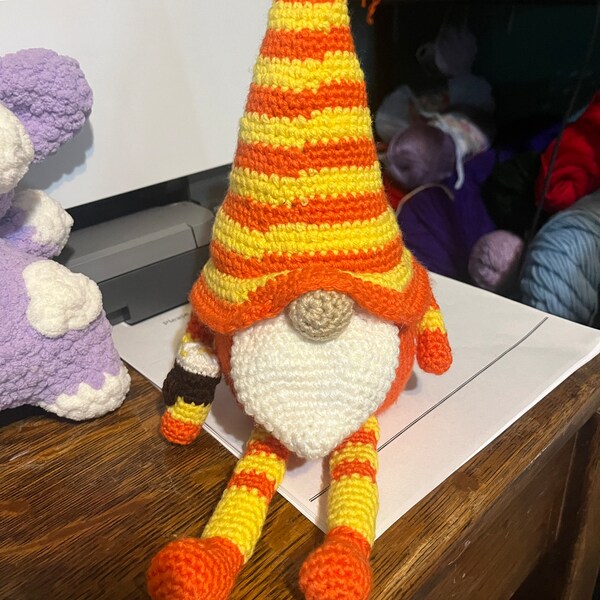 Crochet Pattern Halloween Gnome With Pumpkin and Latte, Halloween ...