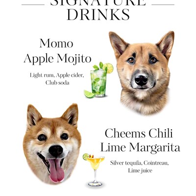 Custom Pet Seating Chart, Dog Seating Chart Sign, Custom Seating Chart ...