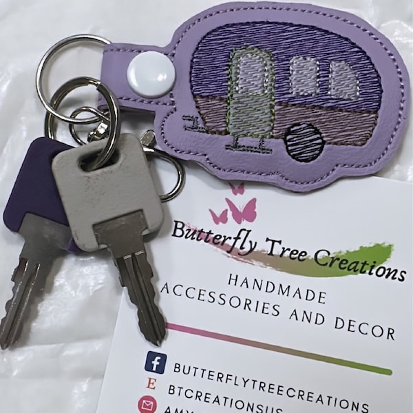 Custom Golf Cart Keychain, Embroidered Key Fob or Bag Charm, Great Gift ...
