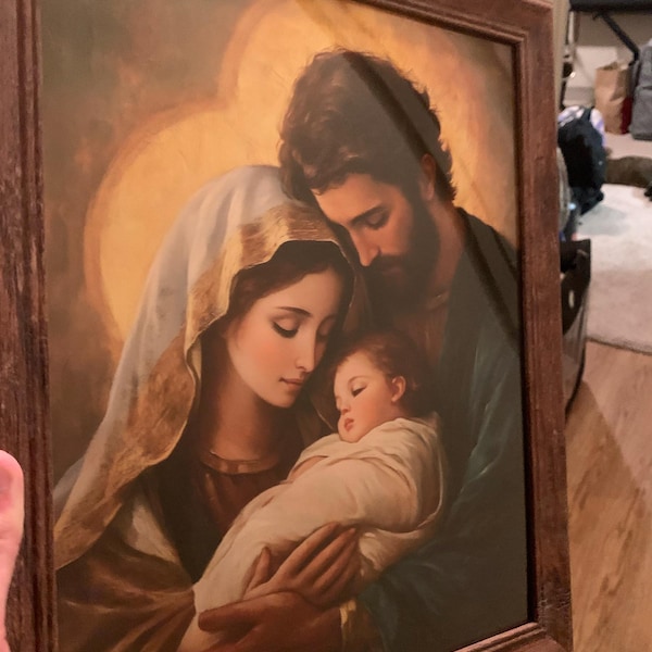 Holy Family Printed Poster / Mary and Joseph With Baby Jesus / Jesus ...