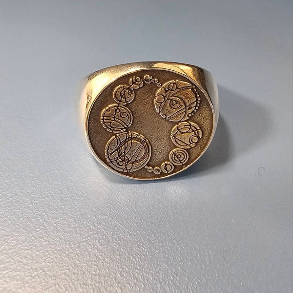 Sterling Silver Seal of Rassilon Ring, Doctor Who Ring, Sci-fi Ring ...