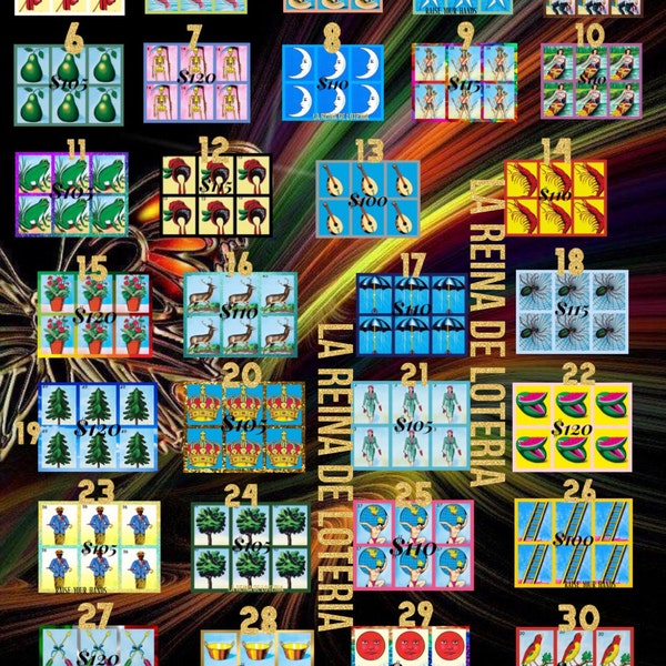Loteria Mexicana All 54 Cards Board - Etsy