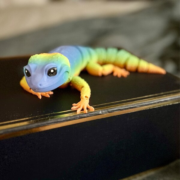 3D Printed Articulated Leopard Gecko: Reptile Figurine - Etsy