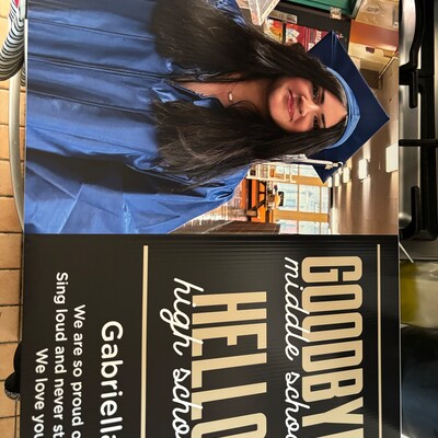 Middle School Graduation Yard Sign, Graduation Party Decor ...