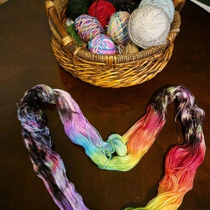 Gothic Lisa Frank Indie Dyed Yarn | Etsy