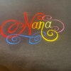 Nana Calligraphy Script Embroidery Design- Instant Email Delivery ...
