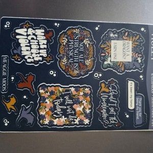 ACOTAR Bookish Sticker Sheet A Court of Thorns and Roses Waterproof ...