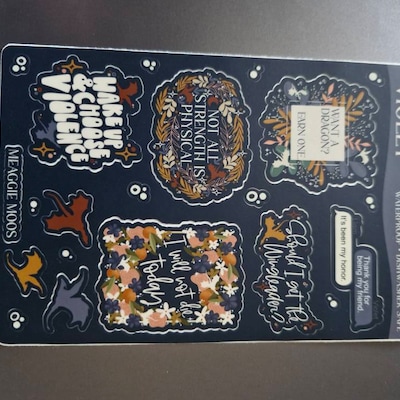 ACOTAR Bookish Sticker Sheet A Court of Thorns and Roses Waterproof ...