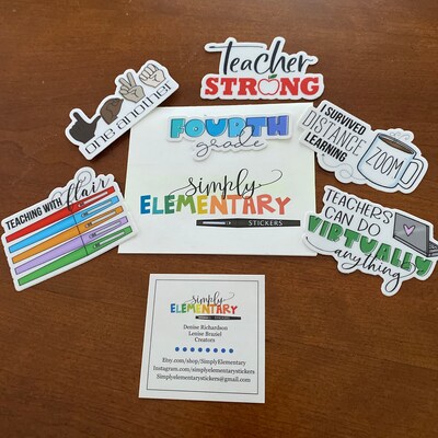 Virtual Learning Funny Teacher Laptop Waterproof Stickers, Cute ...