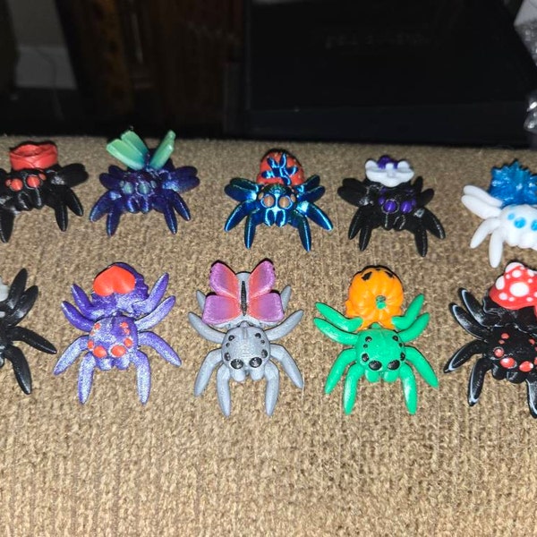 Mystery Jumping Spider Pack |articulated | Flexible | Cinderwing | PLA+ ...
