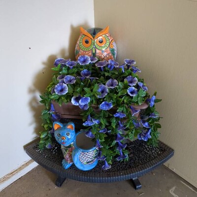 Handmade Blue Vulture Alebrije Figurine From Oaxaca, Mexico - Etsy