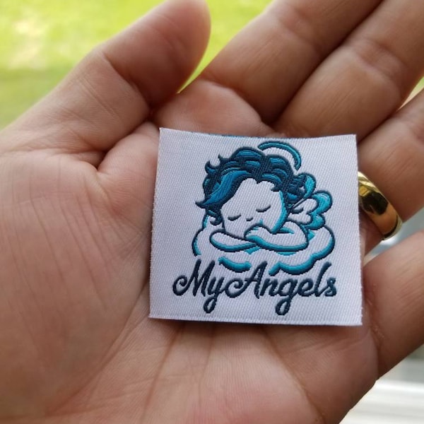 500 Custom Woven Labels Clothing Main Label Side Labels Care Labels for ...