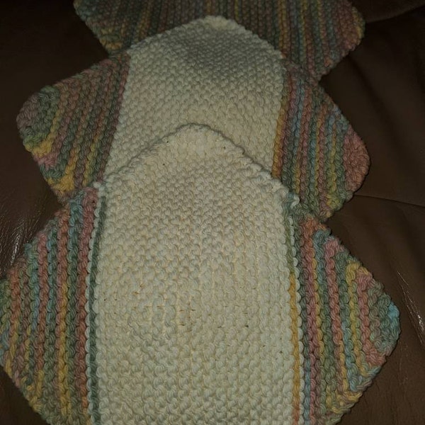 Cotton Dish Cloths, 100% Cotton Hand Knitted Wash Cloths, Bath ...