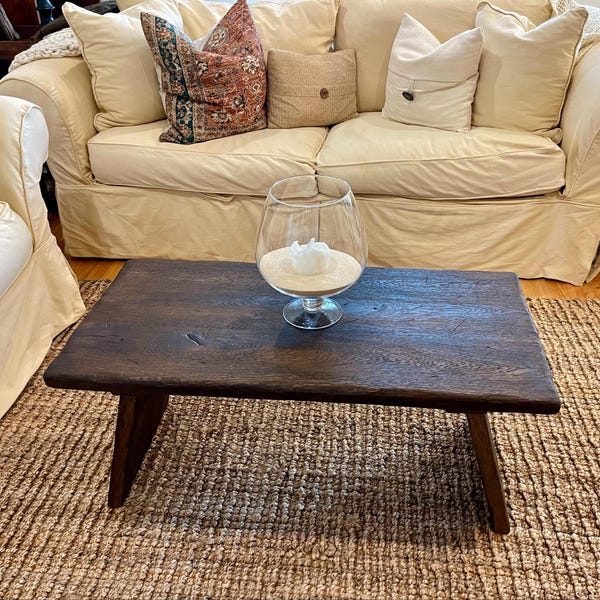 Rustic Oak Coffee Table, Nostalgia Table, Live Edge Furniture, Old ...