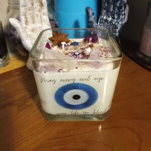 Evil Eye Candle, Protection Candle, Crystal Candle, Ritual Candle ...