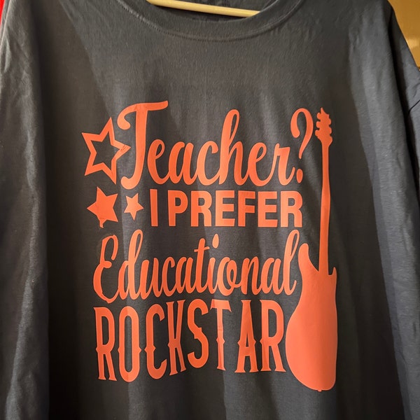 Teacher? I Prefer Educational Rockstar, Funny Teacher Svg, Teacher Svg ...