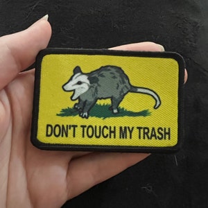 Don't Touch My Trash Possum Joke Gadsden Flag Meme 2x3 Removable Morale ...