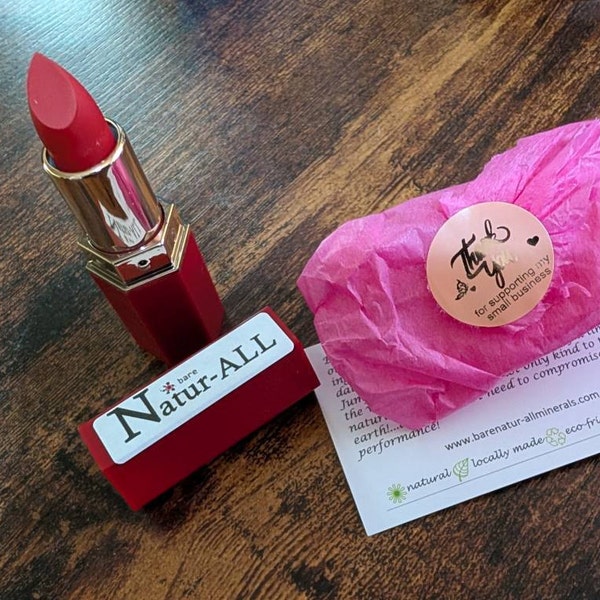 Matte Red Lipstick | Organic, Vegan, 100% Mineral Makeup | Cruelty-free ...