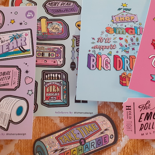 Holographic Glitter Take Time to Recharge Battery Sticker - Mental ...