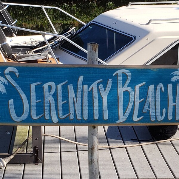Distressed Custom Beach Sign Made to Order, Beach Décor, Personalized ...