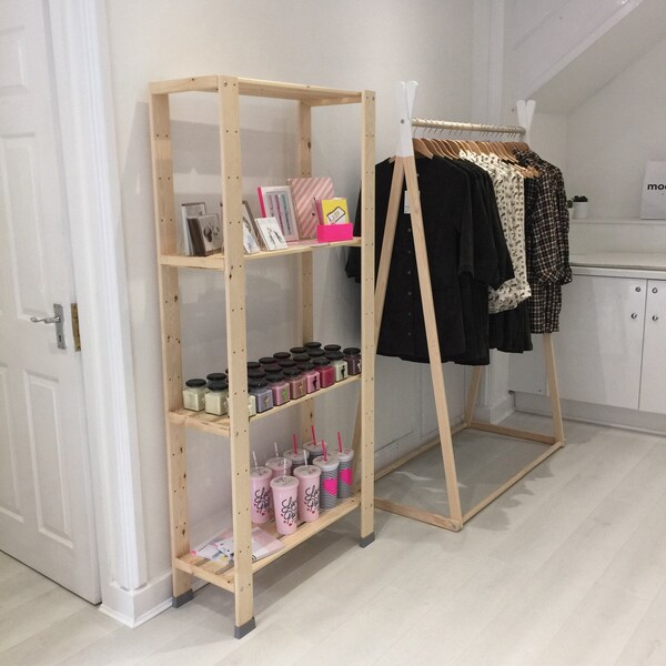 Handmade, Natural Wood, Clothes Rack! - Etsy