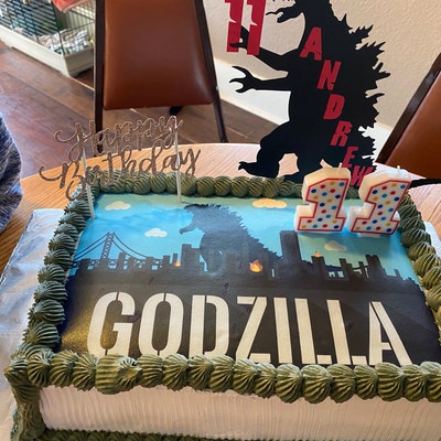 Godzilla Centerpiece Picks/ Godzilla Cake Topper / Dinosaur Party READY ...
