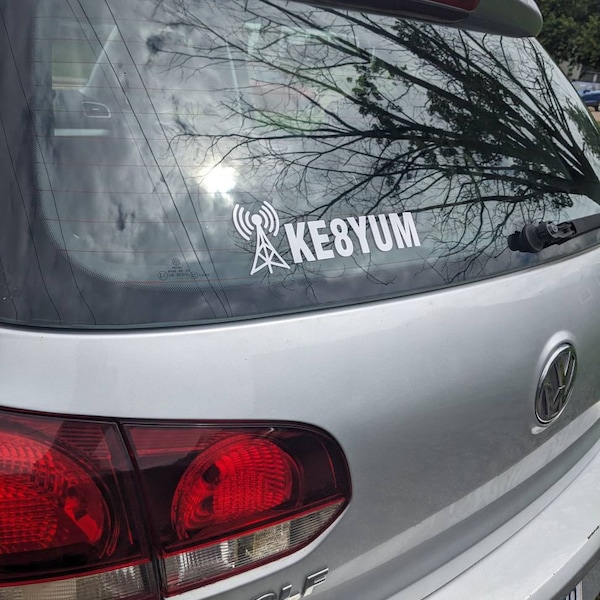 Ham Radio Callsign Antenna Callsign Window Decal - Etsy