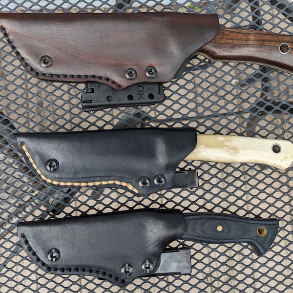 Kydex and Leather Hybrid Knife Sheath - Etsy
