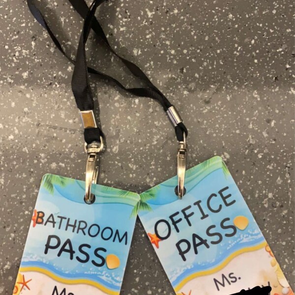 Hall Pass Student Pass Restroom Passes Teacher Hallway Passes Wood ...
