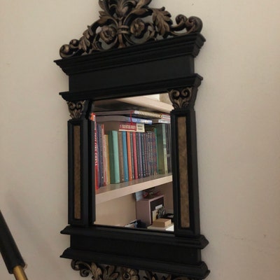 Dark Cottagecore Mirror, Rose Garden, Princess Mirror, Large Black ...