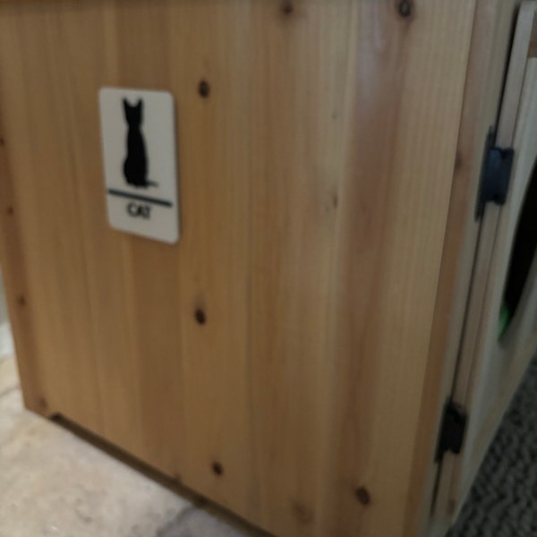 3D Printed Litter Box Sign, Restroom Sign for Cats - Etsy
