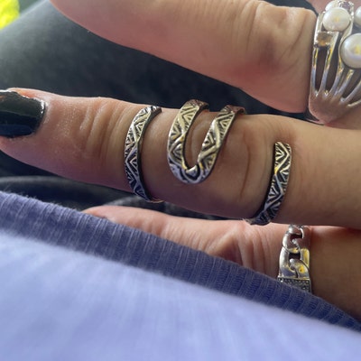 Full Finger Splint Ring, Long Finger Splint Rings, Unique Design Rings ...