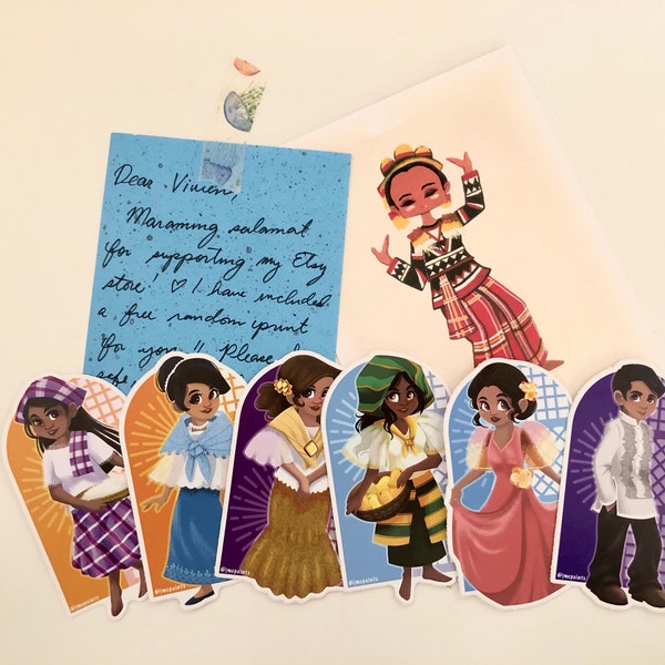 Philippine Attire Sticker Sheet Maria Clara Baro't Saya Terno Ancient ...
