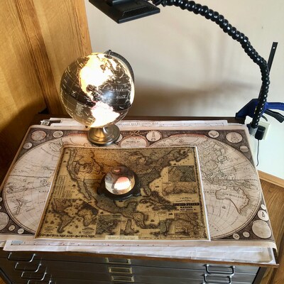 Flat File INV-56 Coffee Table Artist Print File Vintage STACOR Steel ...