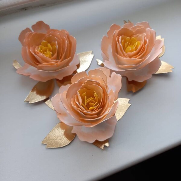 Rolled Paper Peony Flower, Svg, Dxf, Png, Jpg Digital Cut File for ...