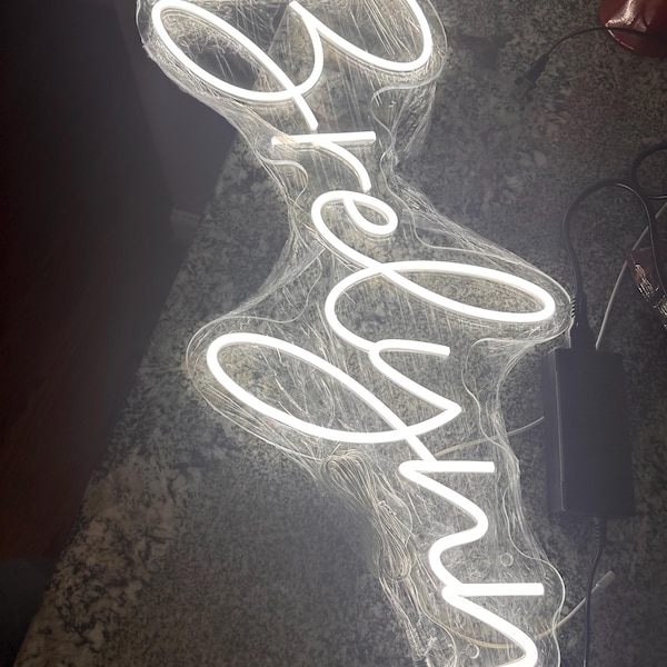 Neon Name Sign Custom, Wedding Neon Sign Name, Neon Sign Battery ...