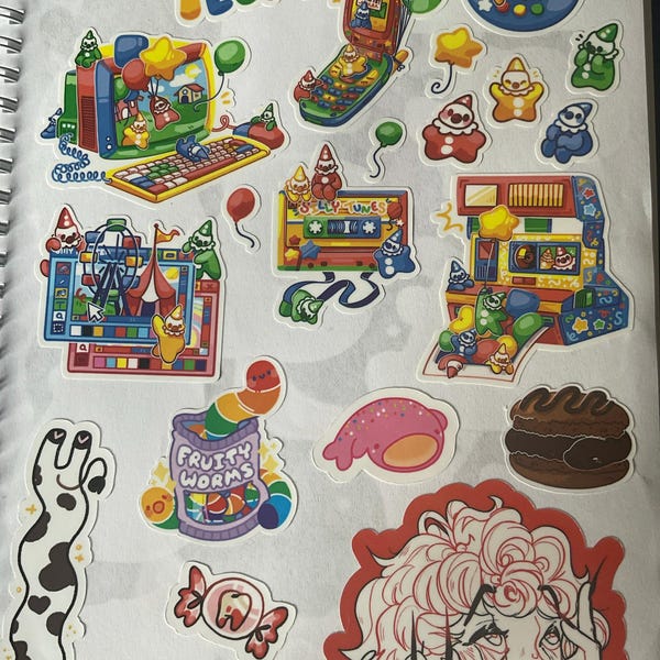 Clown Tech Sticker Sheet - Etsy
