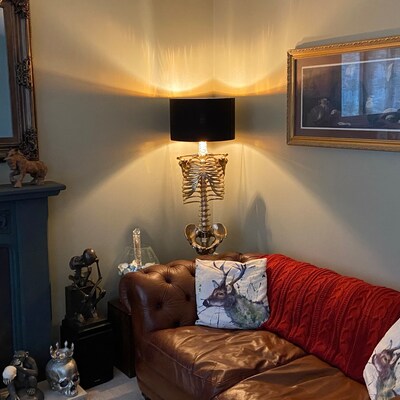 Skeleton Floor Lamp Gothic Home Decor Handmade by the Blackened Teeth ...