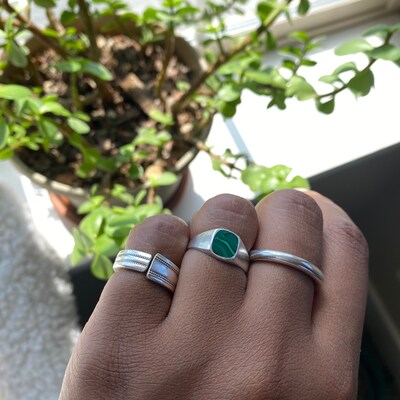 Chunky Sterling Silver Ring, Thick Silver Rings, Stacking Ring for ...